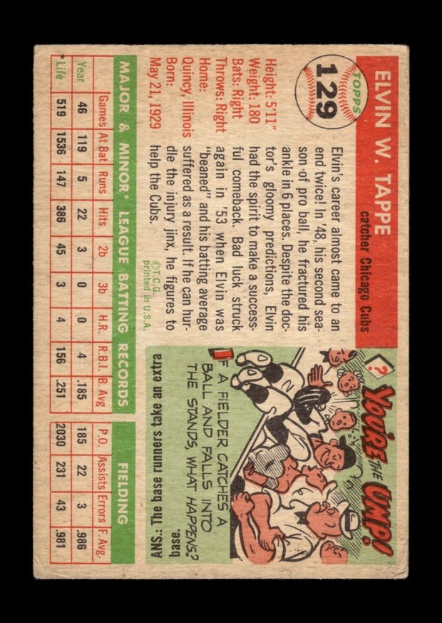 1955 Topps Set-Break #129 El Tappe VG-VGEX *GMCARDS* | eBay