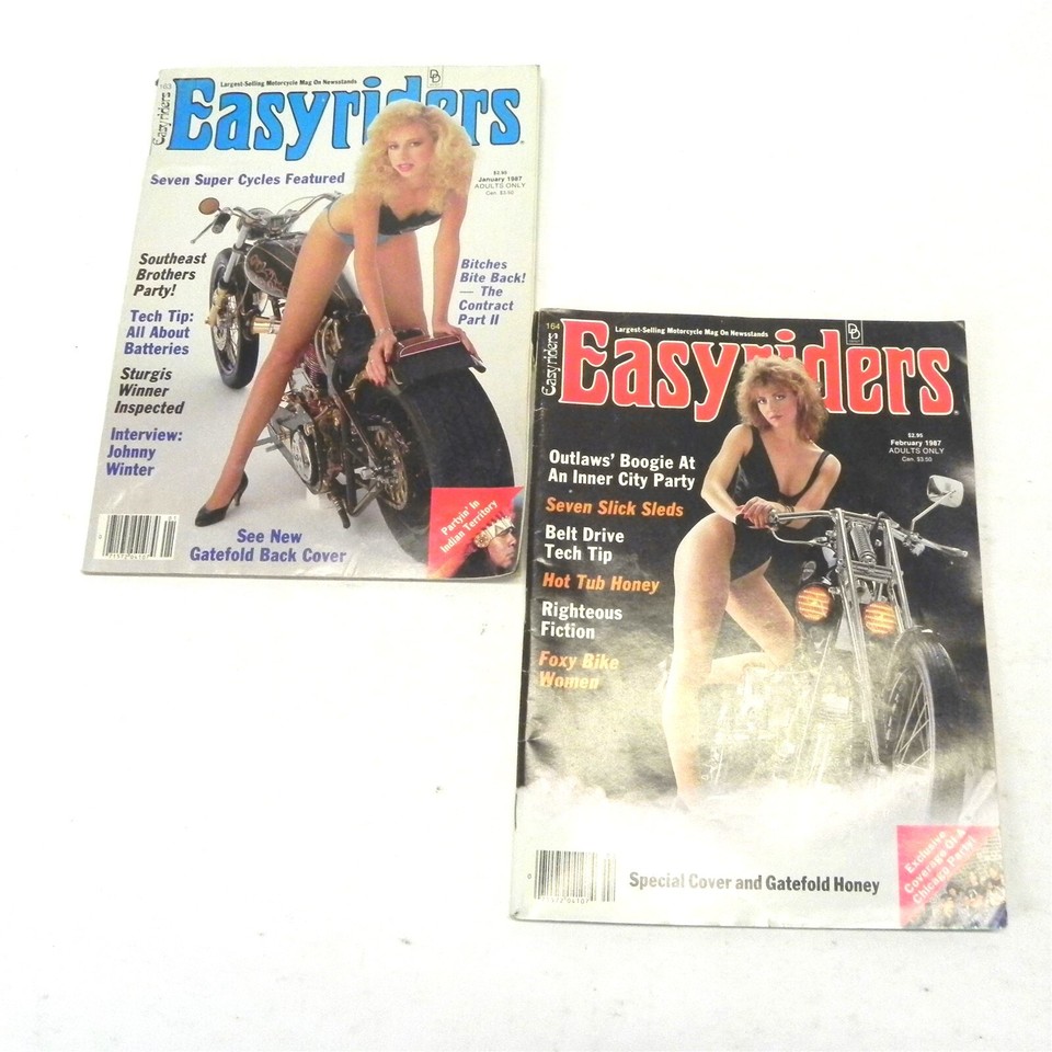 EASY RIDERS MAGAZINE LOT OF 6 1987 JAN FEB APRIL MAY JULY AUG ISSUES ...