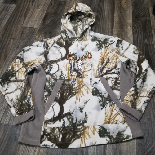 True Timber Fleece Camo Winter Hunting Hoodie Medium Snow Print Warm | eBay