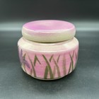 Vtg Purple Iris Pottery Storage Jar by David Enna of Oregon Airbrushed ...