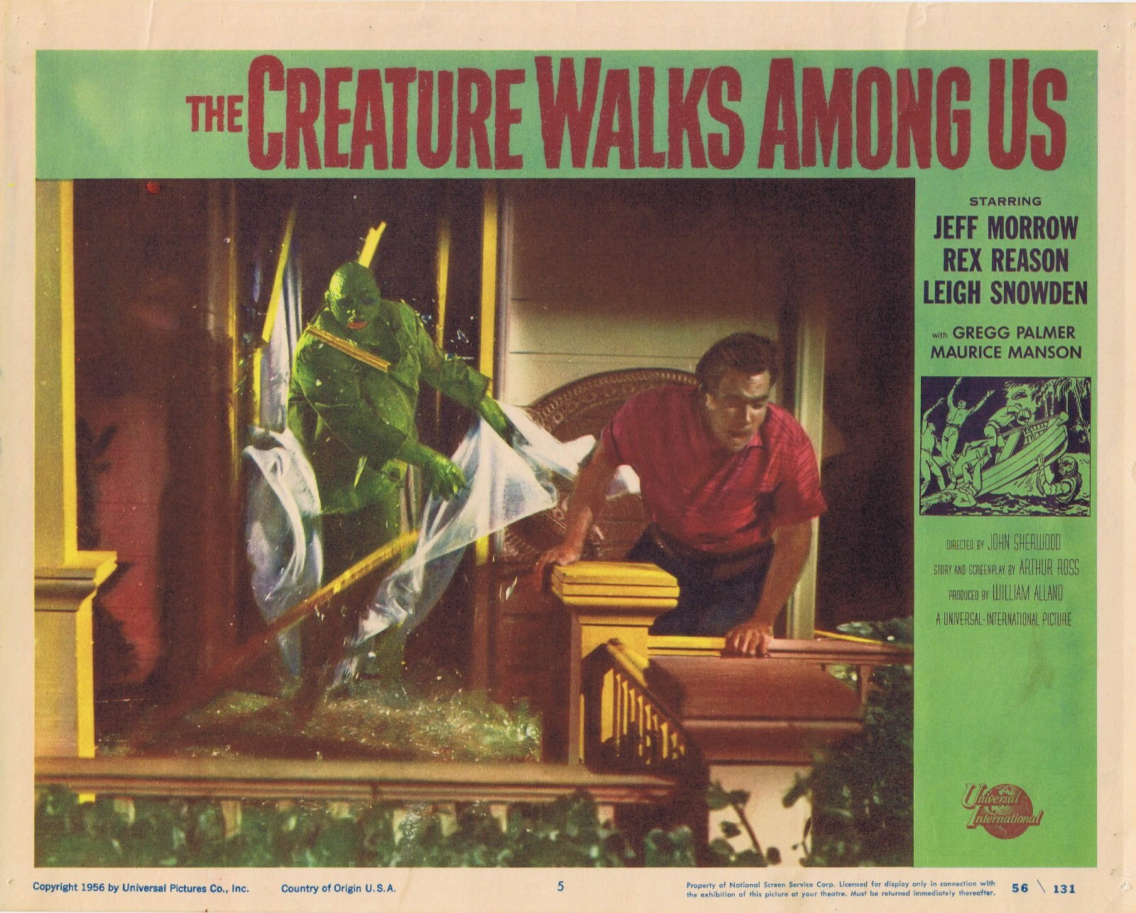 THE CREATURE WALKS AMONG US Original US Lobby Card 5 1956 Black Lagoon ...