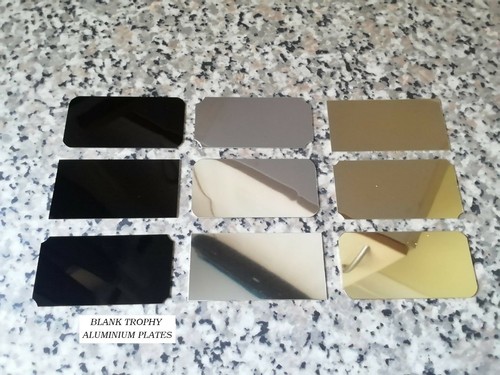 Blank Trophy Plates Plaque (x10 x25 x50 x100) Engraving Gravograph ...