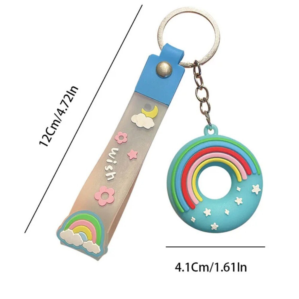 Cute Donut Keychain 3D Cartoon Key Chain New Phone Pendant Pendant ...