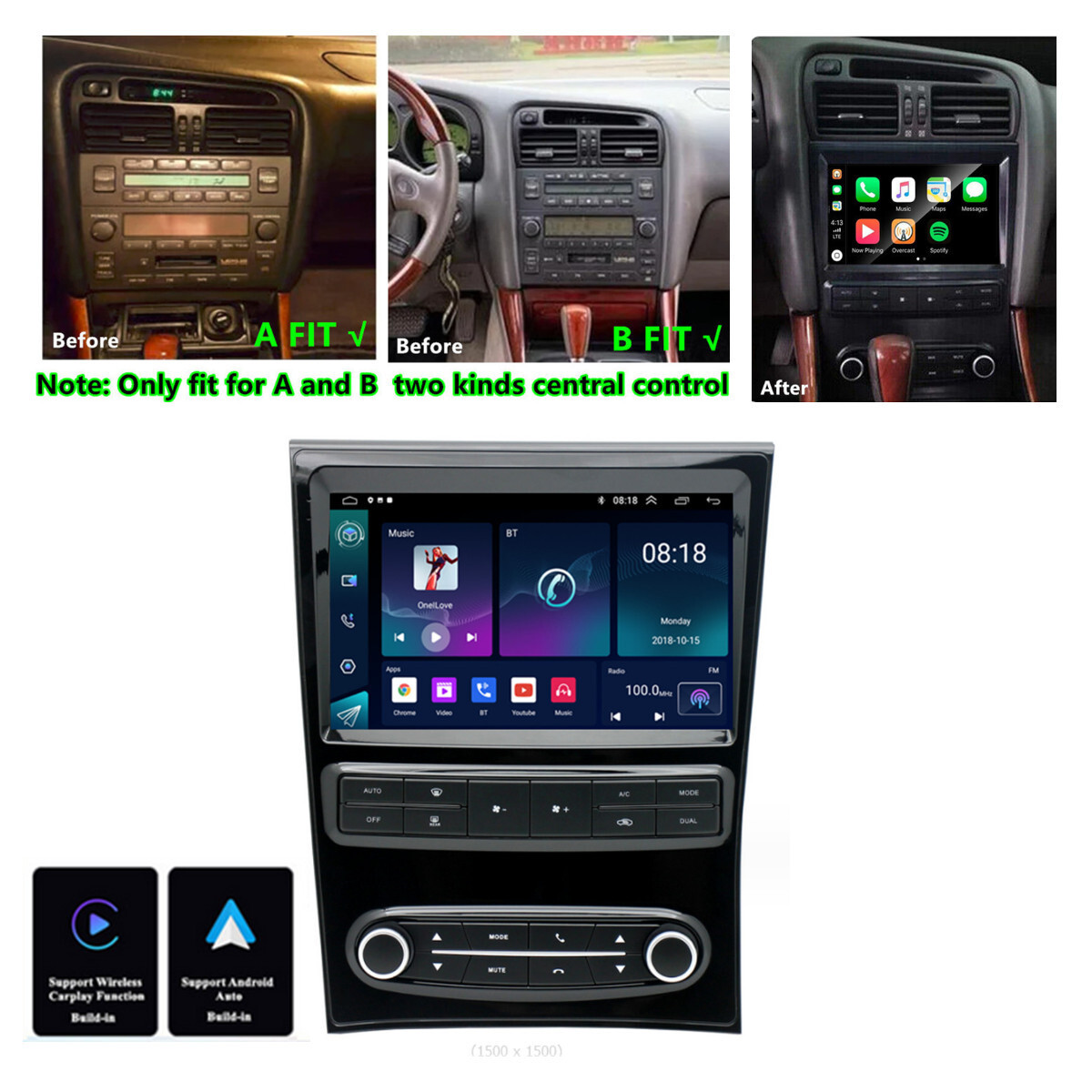 For 1998-2005 Lexus GS300 GS400 GS430 Carplay Radio Stereo GPS Nav Wifi ...
