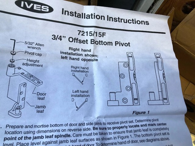 Ives 7215 BTM Pivot RH US26D Pivot 210 US26D. B25 | eBay