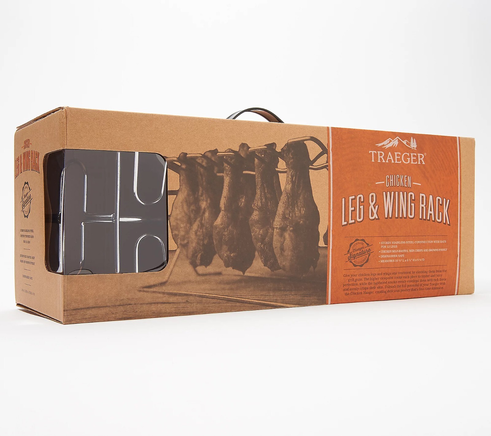 NEW Traeger Grills~Stainless Steel 12 Leg Bays Chicken Hanger (BAC326 ...