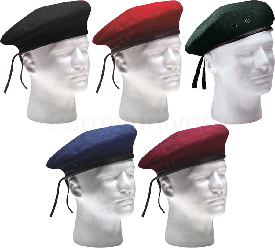 Military Beret Army Eyelets No Flash Wool, 5% Nylon Various Colors | eBay