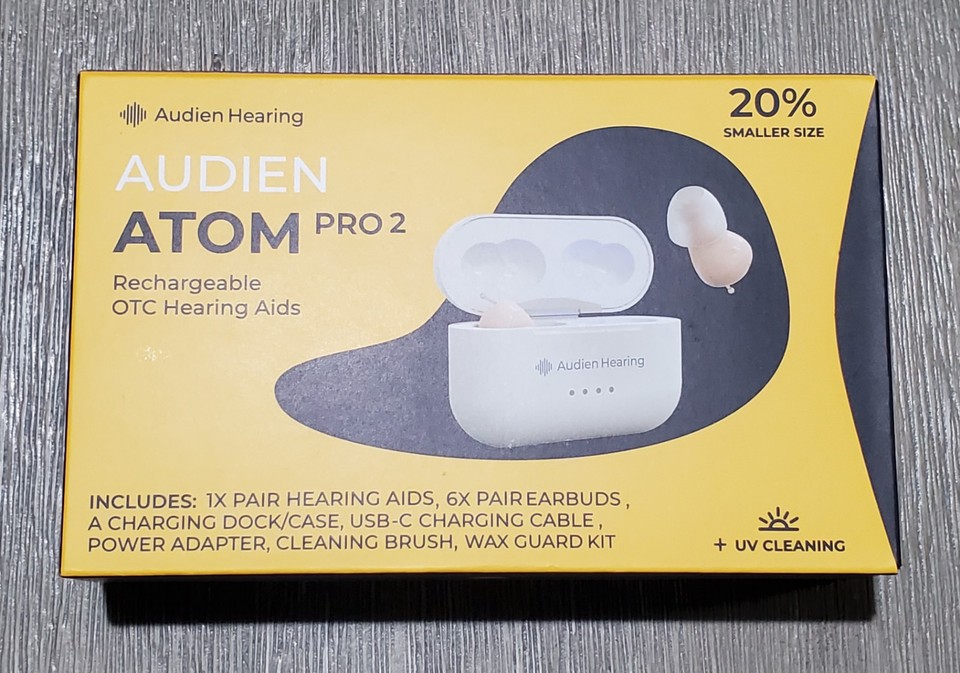 Audien ATOM PRO 2 Wireless Rechargeable OTC Hearing Aids. | eBay