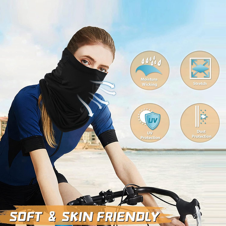 Neck Gaiter Bandana Face Mask: Sun Cooling Scarf Gator Cover Head for ...