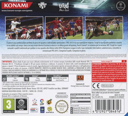 Pro Evolution Soccer PES 2013 (Calcio) Nintendo 3DS KONAMI | eBay