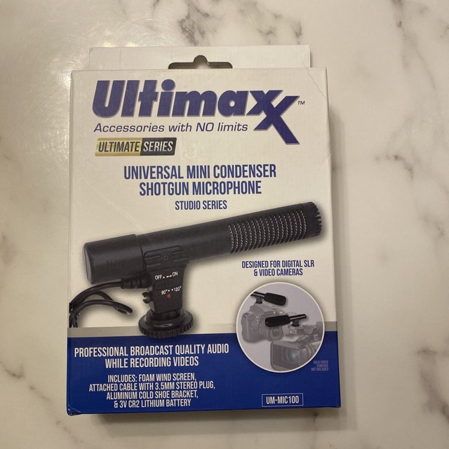 Ultimaxx Universal Mini Condenser Shotgun Microphone Digital Cameras Um ...