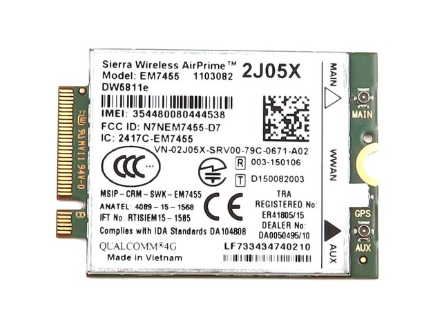 QUALCOMM SIERRA WIRELESS AIRPRIME EM7455 4G LTE 300MBPS NGFF WWAN ...