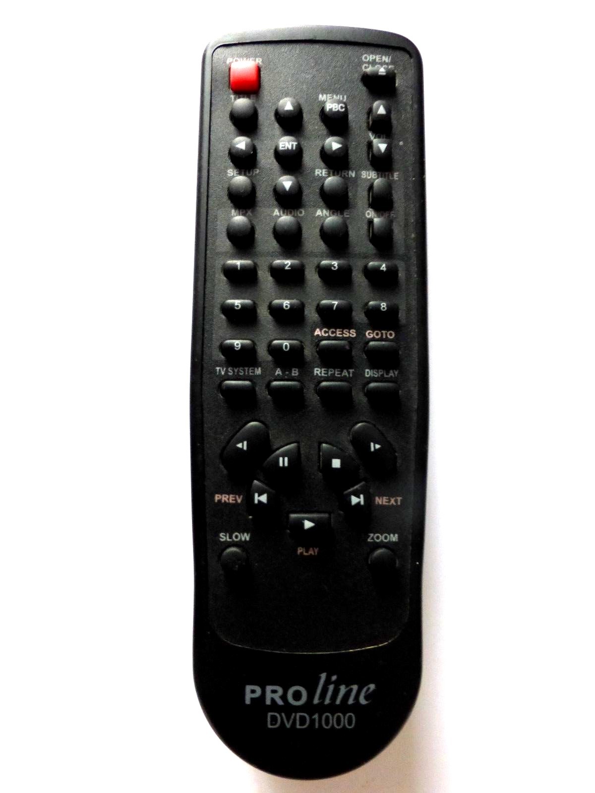 PROLINE DVD REMOTE CONTROL for DVD1000 battery hatch missing | eBay