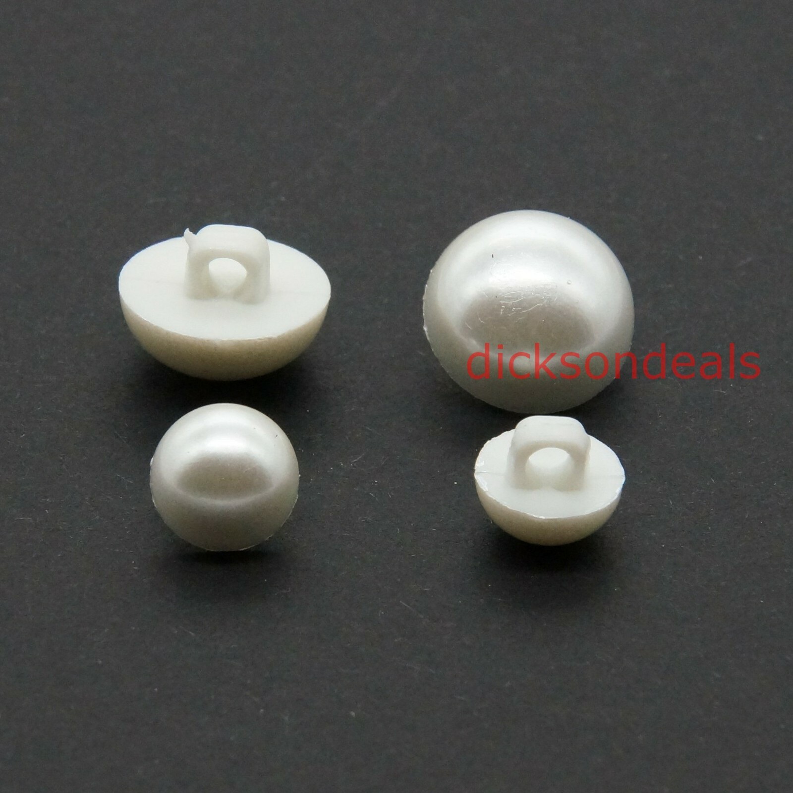 10 Pearl Shank Buttons Half Round Dome 7.5mm 10mm 11mm 12.5mm or 15mm ...