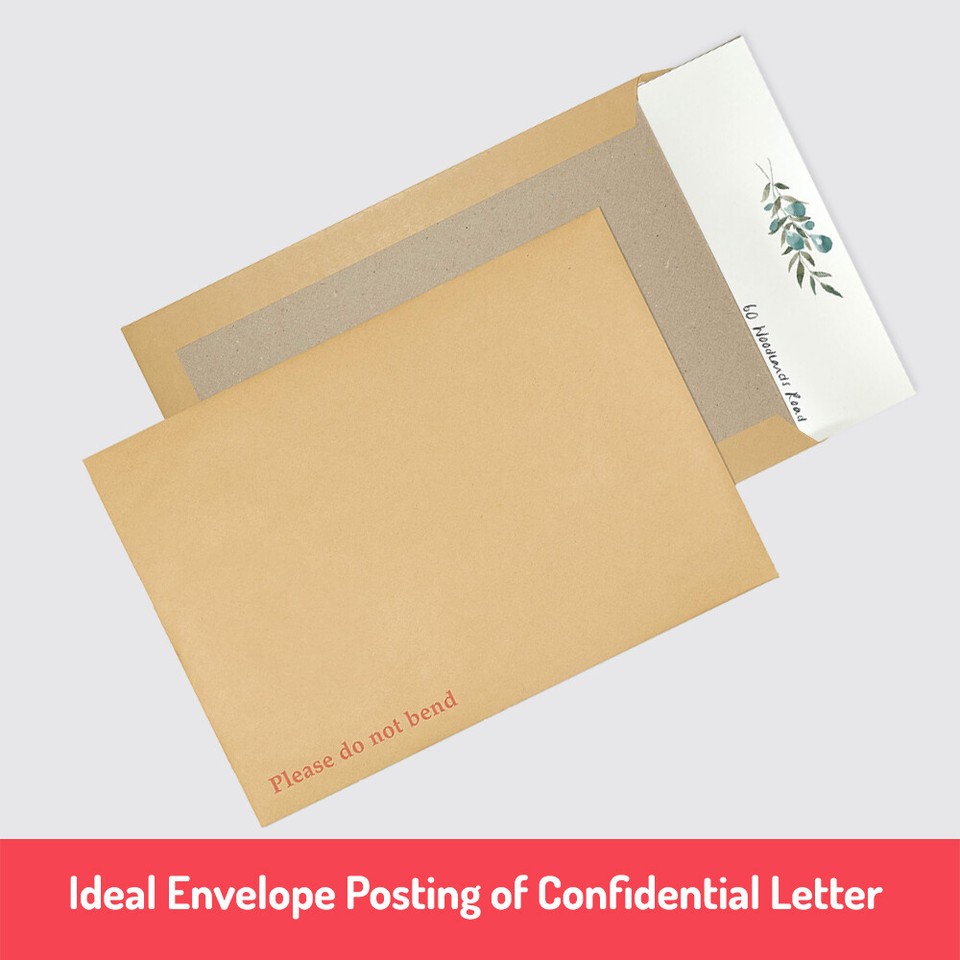 Hard Back Envelopes Please Do Not Bend Manilla Brown Envelopes A6 C6 C5 ...