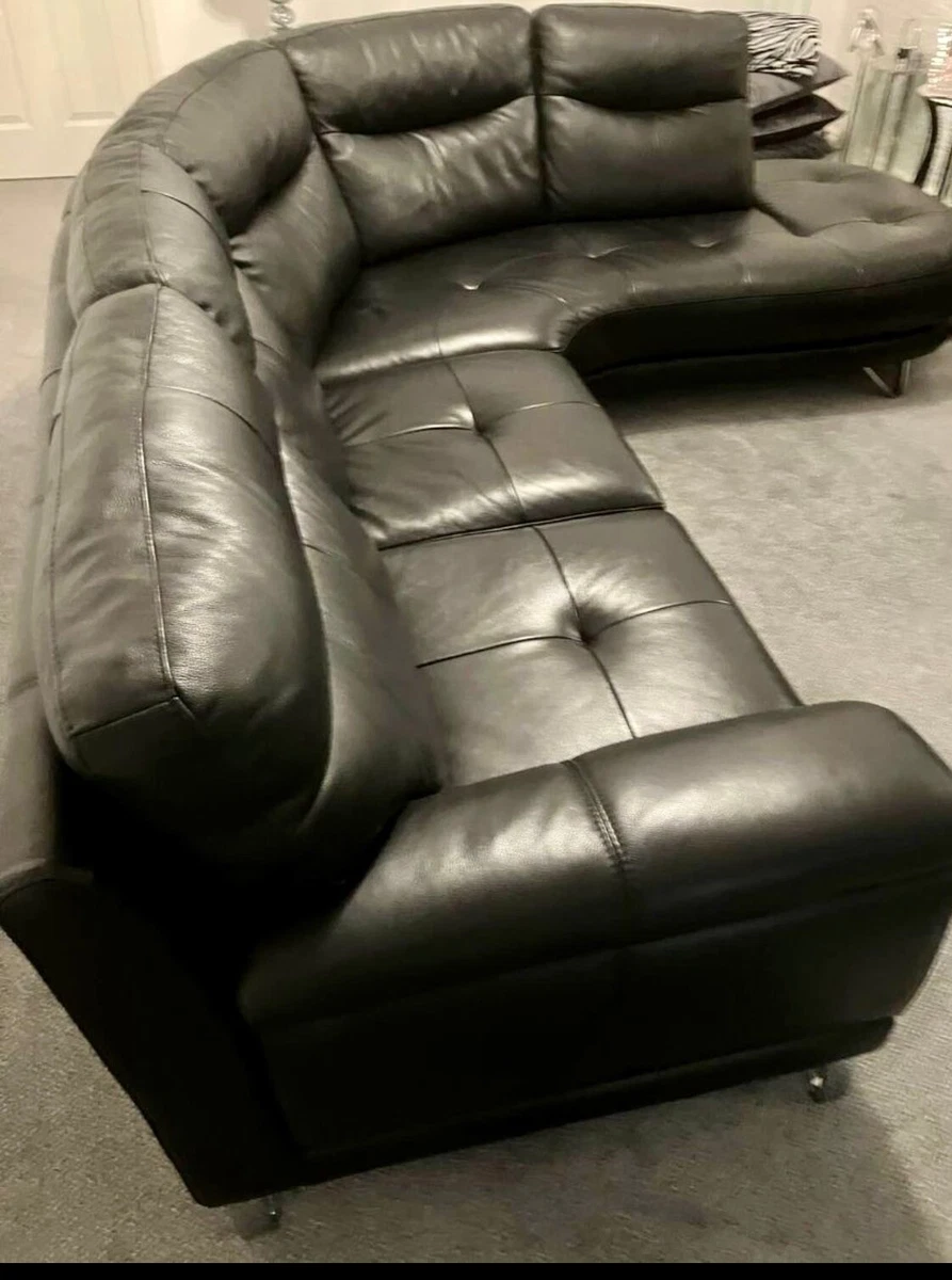 Black Leather Corner Sofa Dfs | Cabinets Matttroy