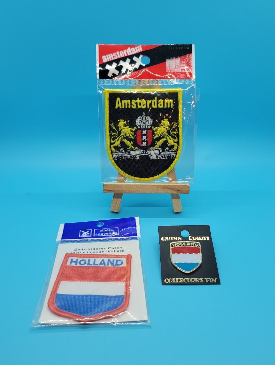 Set of 3 Amsterdam Netherlands European Souvenir Cloth Patches Badges and a Pin | eBay