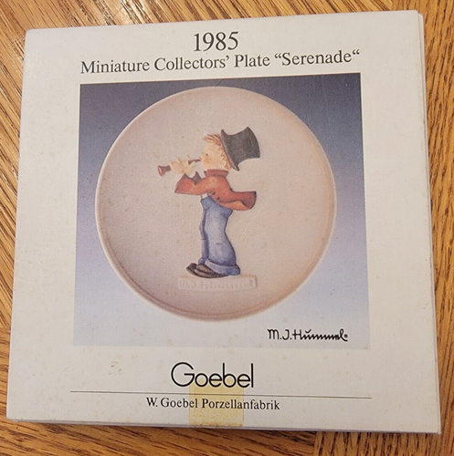 1985 M.J. Hummel Miniature Collectors Plate Serenade With Box Mini ...
