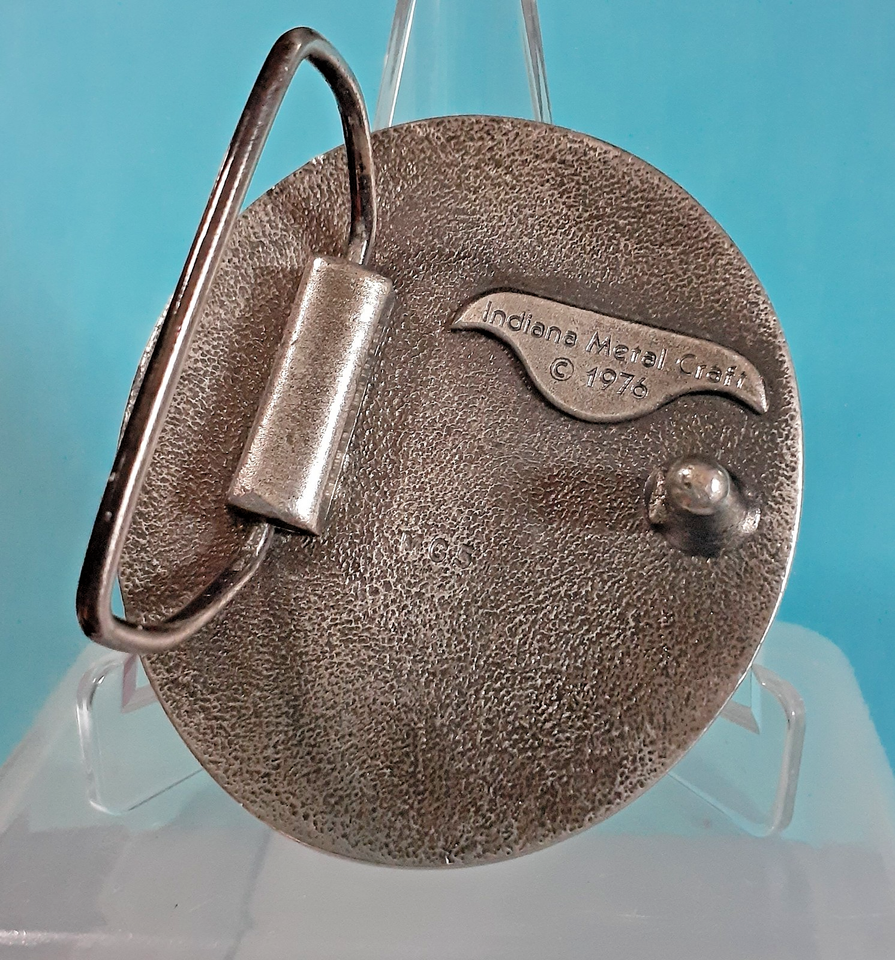 VINTAGE Indiana Metal Craft 1976- Skull w/ Wings Metal BELT BUCKLE ...