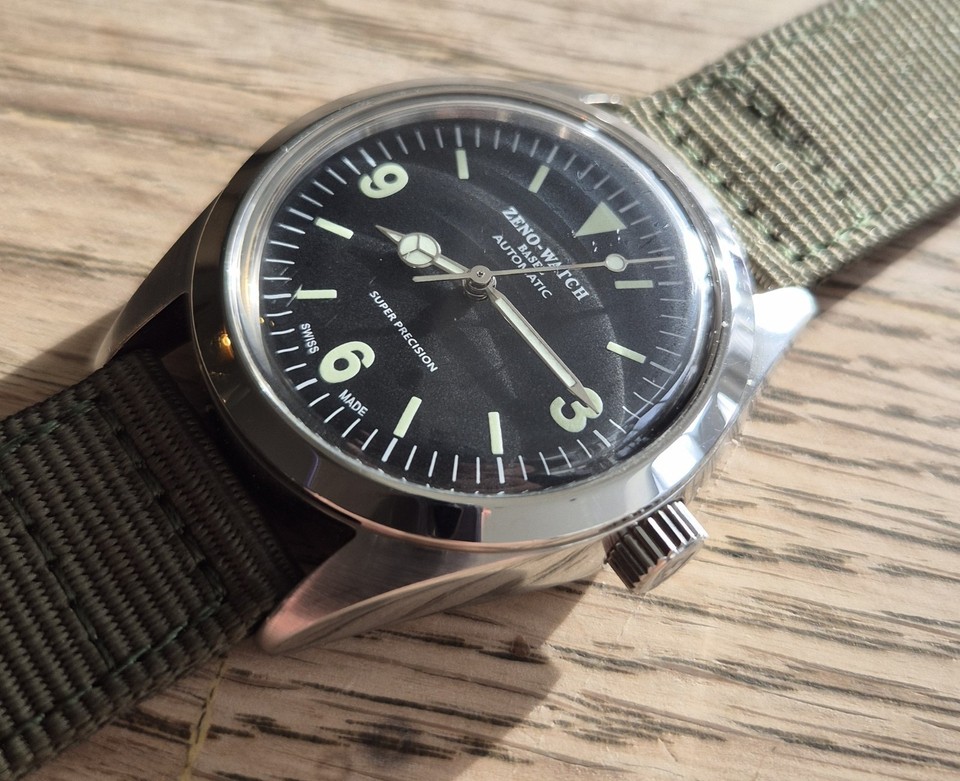 Stunning Zeno Explorer Swiss Made 38mm Automatic, Full Set, Strap And ...