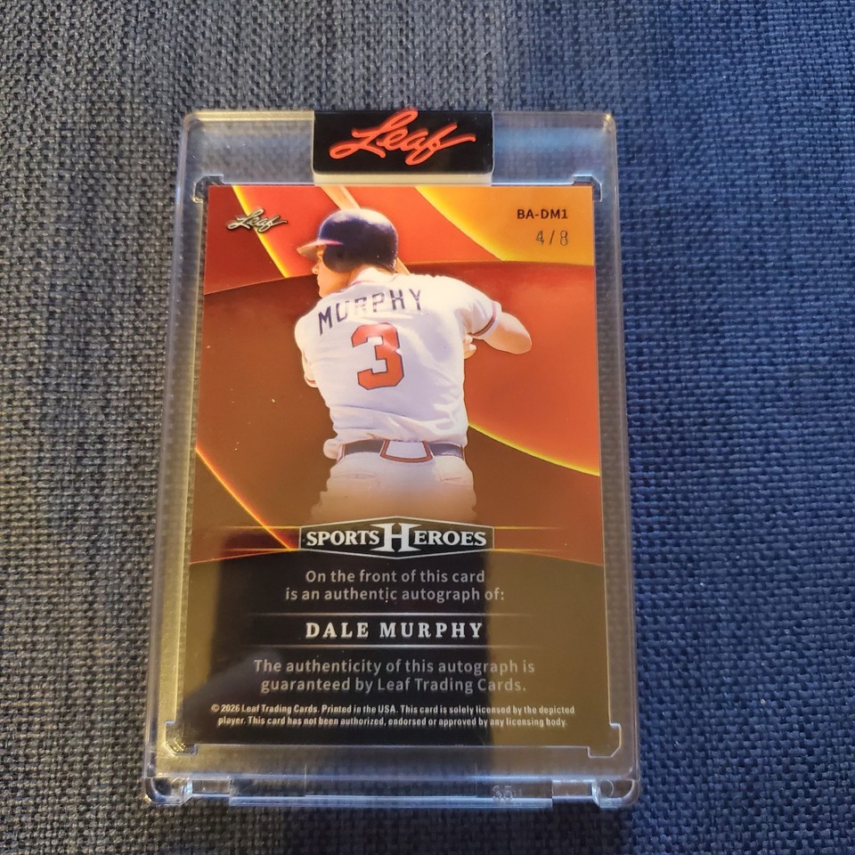 2026 Leaf Sports Icons Dale Murphy PURPLE AUTO AUTOGRAPH 4/8 ATLANTA ...
