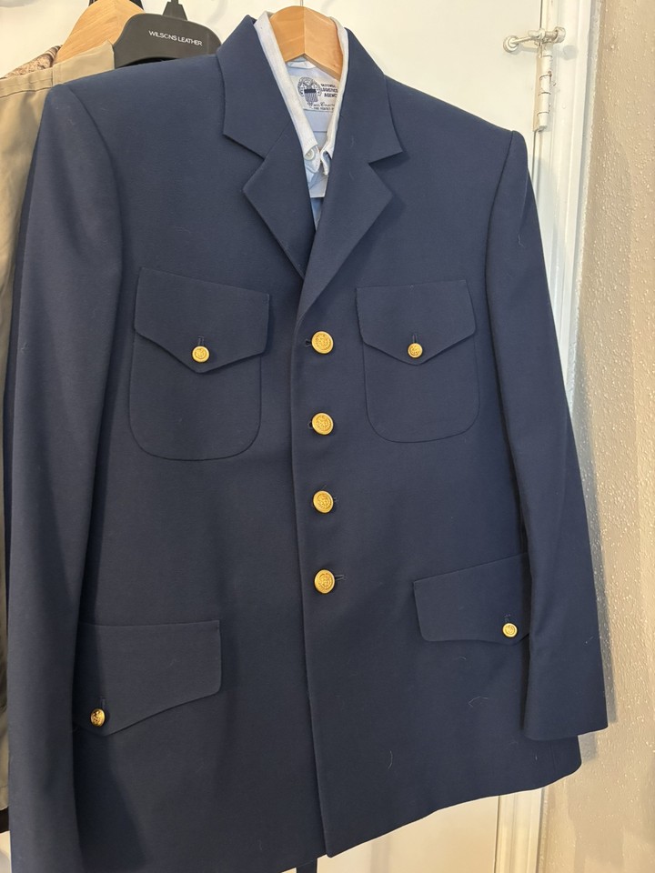 USCG Service Dress Blue Wool Coat Uniform No Tags New 42R | eBay