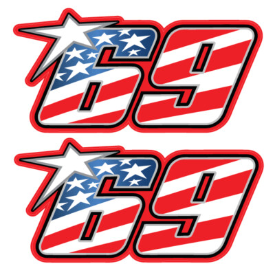 TP Nicky Hayden Number 69 Sticker / Decal - 200mm x 100mm /971 | eBay