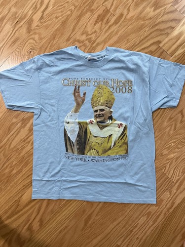 Baby Blue Pope Benedict XVI T Shirt Size L | eBay