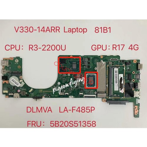 5B20S51358 For Lenovo V330-14ARR 81B1 CPU:R3-2200U GPU:R17 4G Laptop ...