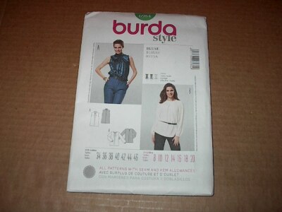 Burda Pattern 6984 ~ Misses' Semi-Fitted Blouse with Sleeve Variations ...