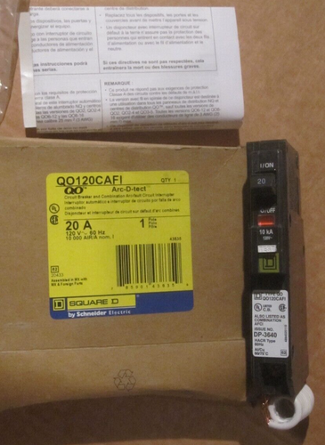 Square D QO120CAFI QO 20A Arc Fault Breaker for sale online | eBay