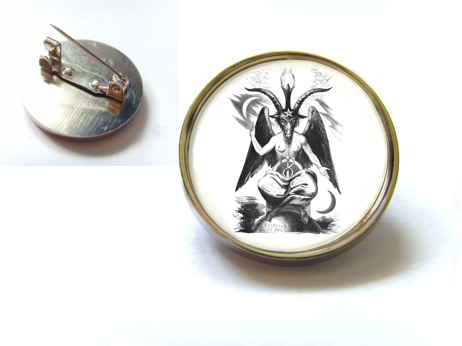 BAPHOMET SABBATIC GOAT ELIPHAS LEVI MYTHOLOGY LAPEL PIN BADGE TIE TACK ...