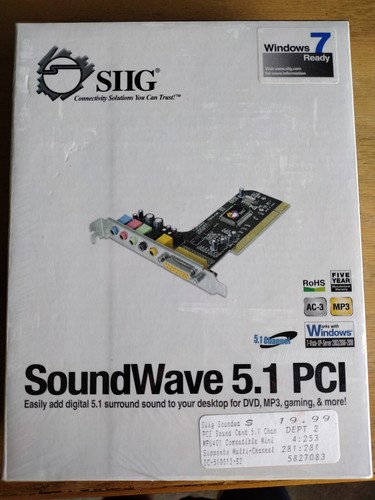 NEW SEALED! SIIG SoundWave 5.1 Channel Surround Sound PCI Sound Card | eBay