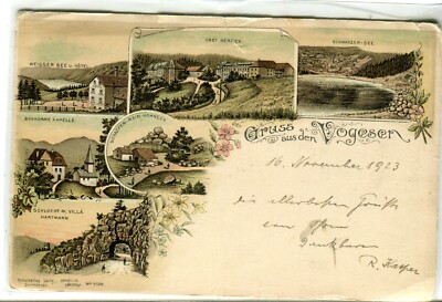 France Vosges old multiple vignette including Schlucht vintage postcard ...