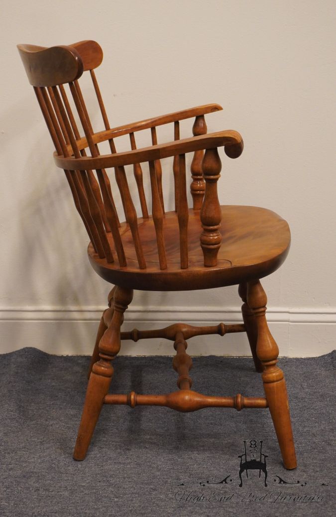 NICHOLS & STONE Solid Hard Rock Maple Colonial Early American Comb Back ...