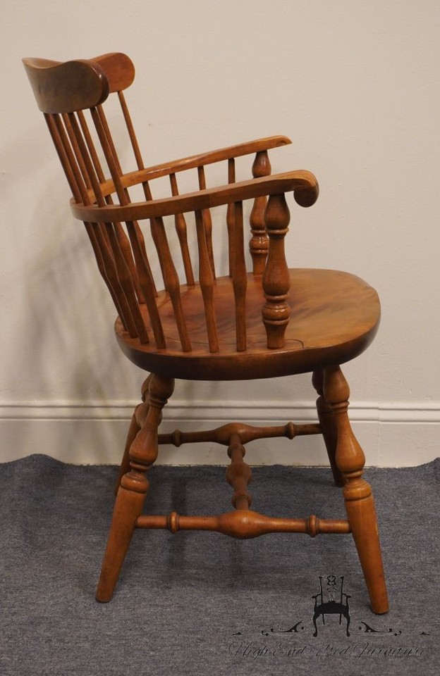 NICHOLS & STONE Solid Hard Rock Maple Colonial Early American Comb Back ...