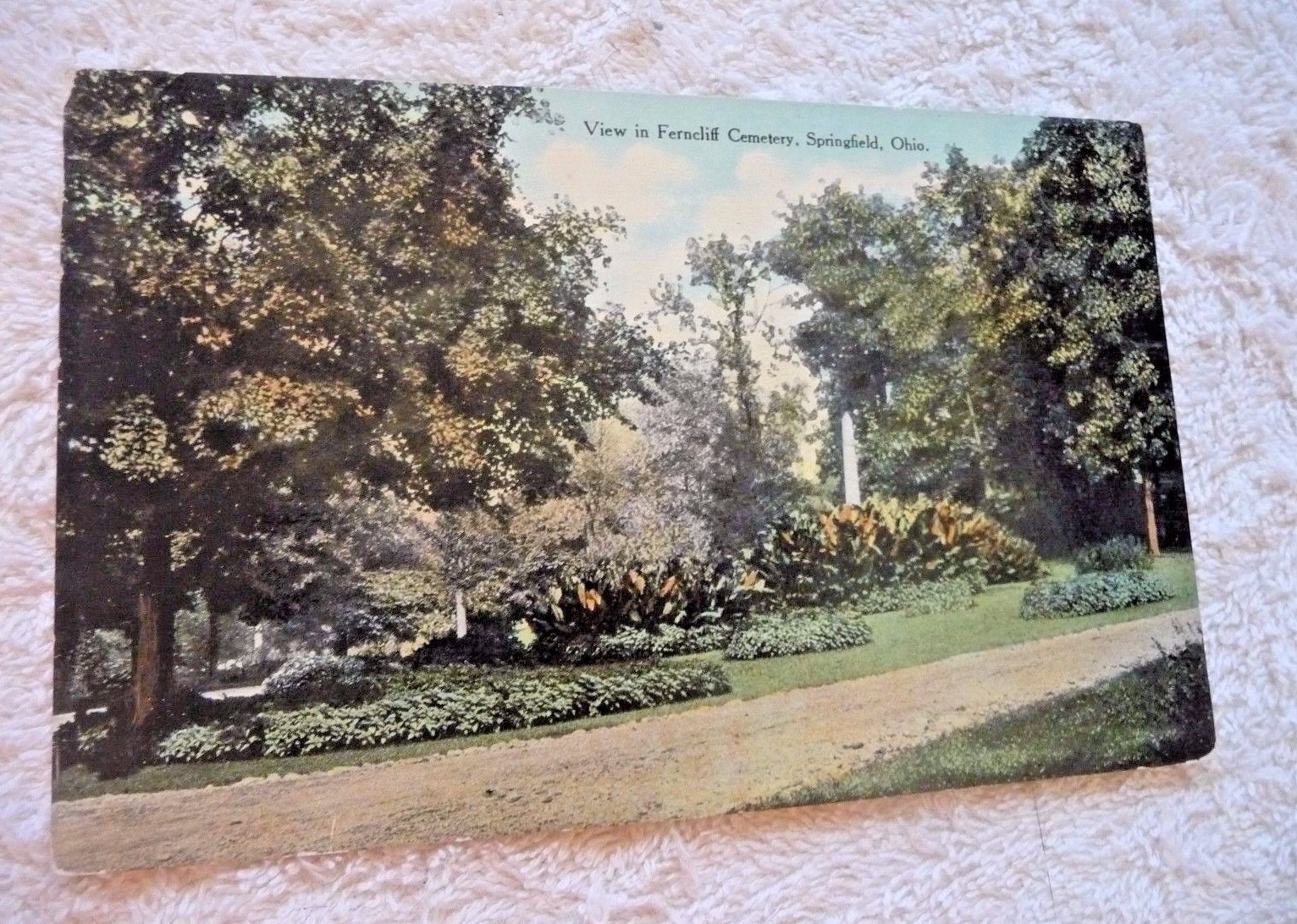 VINTAGE COLORED POSTCARD FERNCLIFF CEMETERY SPRINGFIELD OHIO | eBay