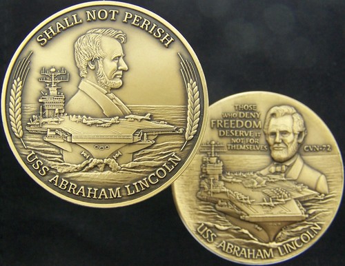 USS Abraham Lincoln CVN 72 Navy Challenge Coin | eBay