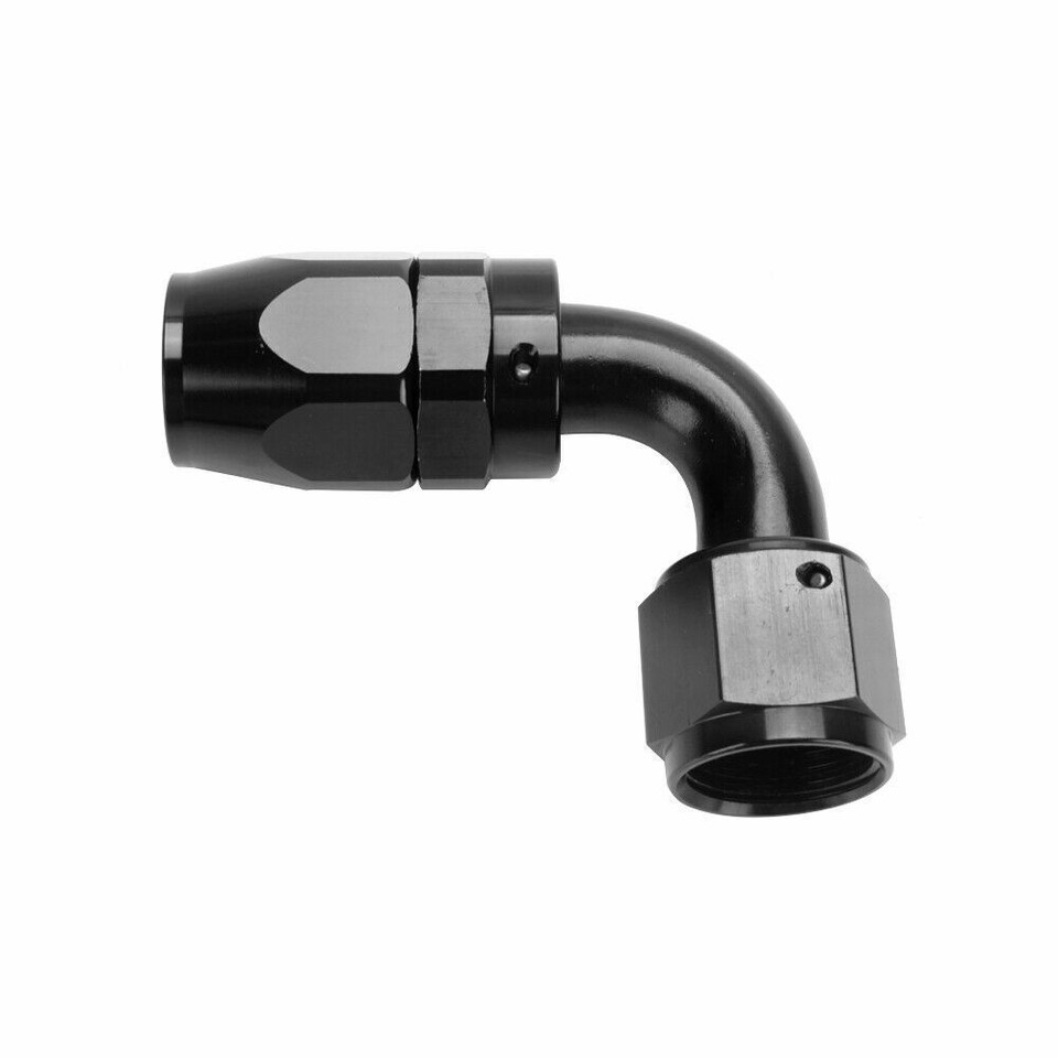 90°AN10 Full Flow Swivel 2Pcs Universal Aluminum Fitting Hose End ...