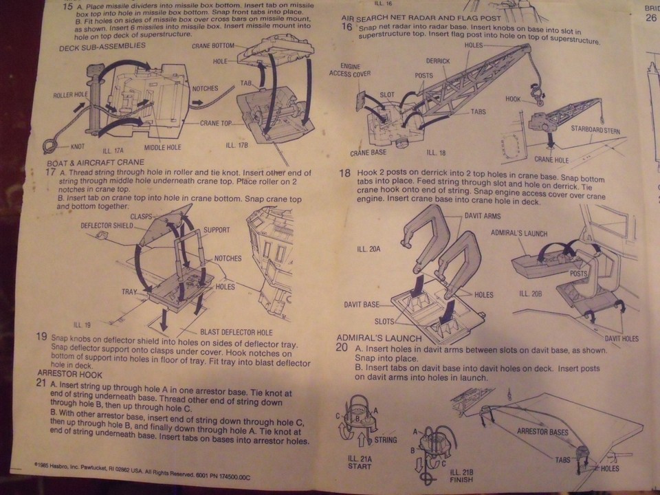 Vintage GI Joe USS Flagg Aircraft Carrier 1985 - Conning Tower and ...
