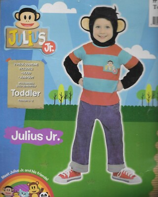 Toddler Julius Jr Monkey Paul Frank Boy Toddler Costume Size 1-2 ...