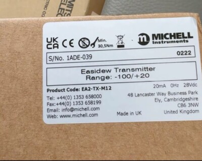 Michell Instruments EA2-TX-M12 Transmitter -100/+20 RANGE | eBay