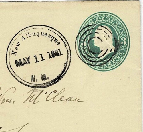 NEW MEXICO New Albuquerque RARE DPO 1881-82 w GREAT STRIKE - ex RISVOLD ...