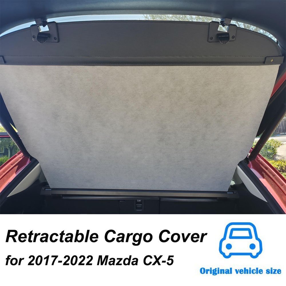 Fit Mazda CX-5 2017-2023 Retractable Cargo Cover Black Rear Car Trunk ...