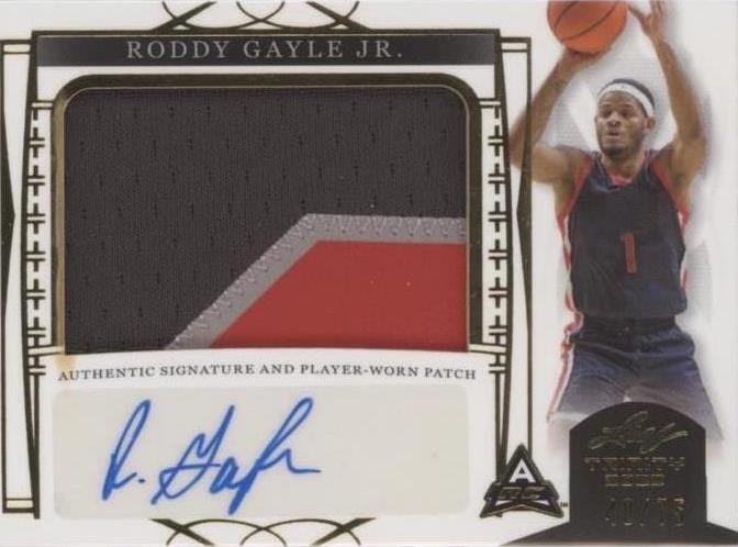 2022-23 Leaf Trinity - Patch Autographs Roddy Gayle Jr. #PA-RGJ Gold ...