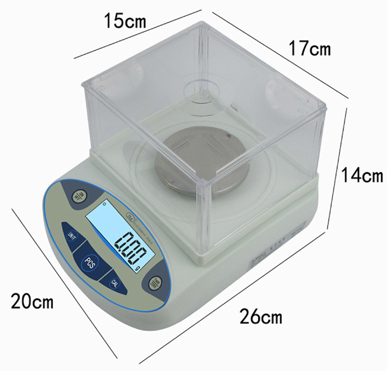 0.01g Hi-Precision Digital Balance Scale + Windshield, for Lab ...