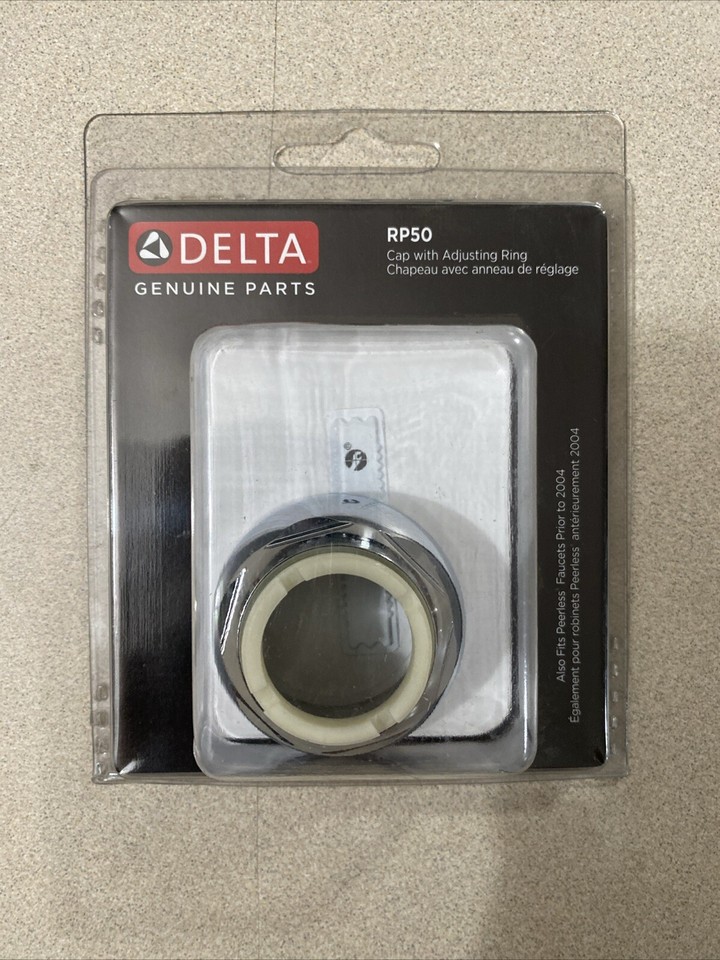Delta Faucet Cap with Adjusting Ring (Chrome), RP50 | eBay