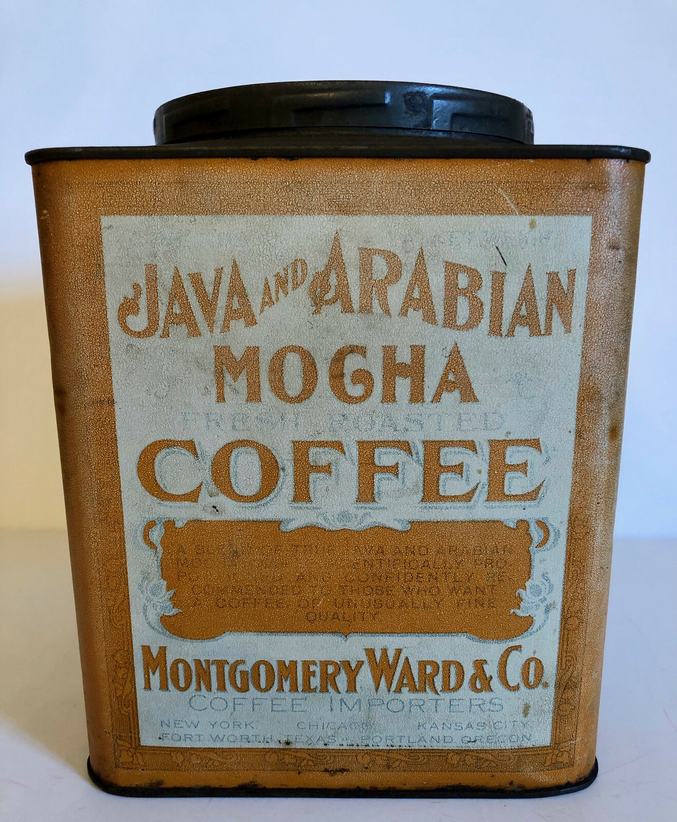 Antique JAVA & ARABIAN MOCHA COFFEE TIN. Country Store Advertising ...