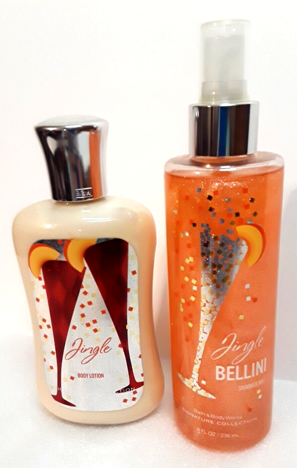 Bath Body Works Jingle Bellini Shimmer Fragrance Mist & Shea Lotion SET ...