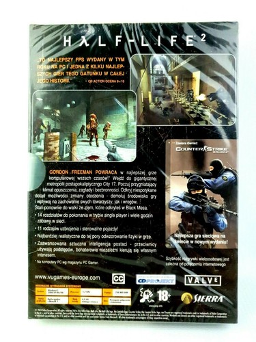 BRAND NEW SEALED HALF LIFE 2 II HALF-LIFE HL2 PC VERY RARE EDITION PL ...